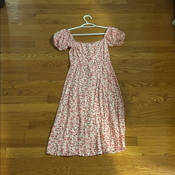 miami | Dresses | Miami Pink Floral Midi Dress | Poshmark